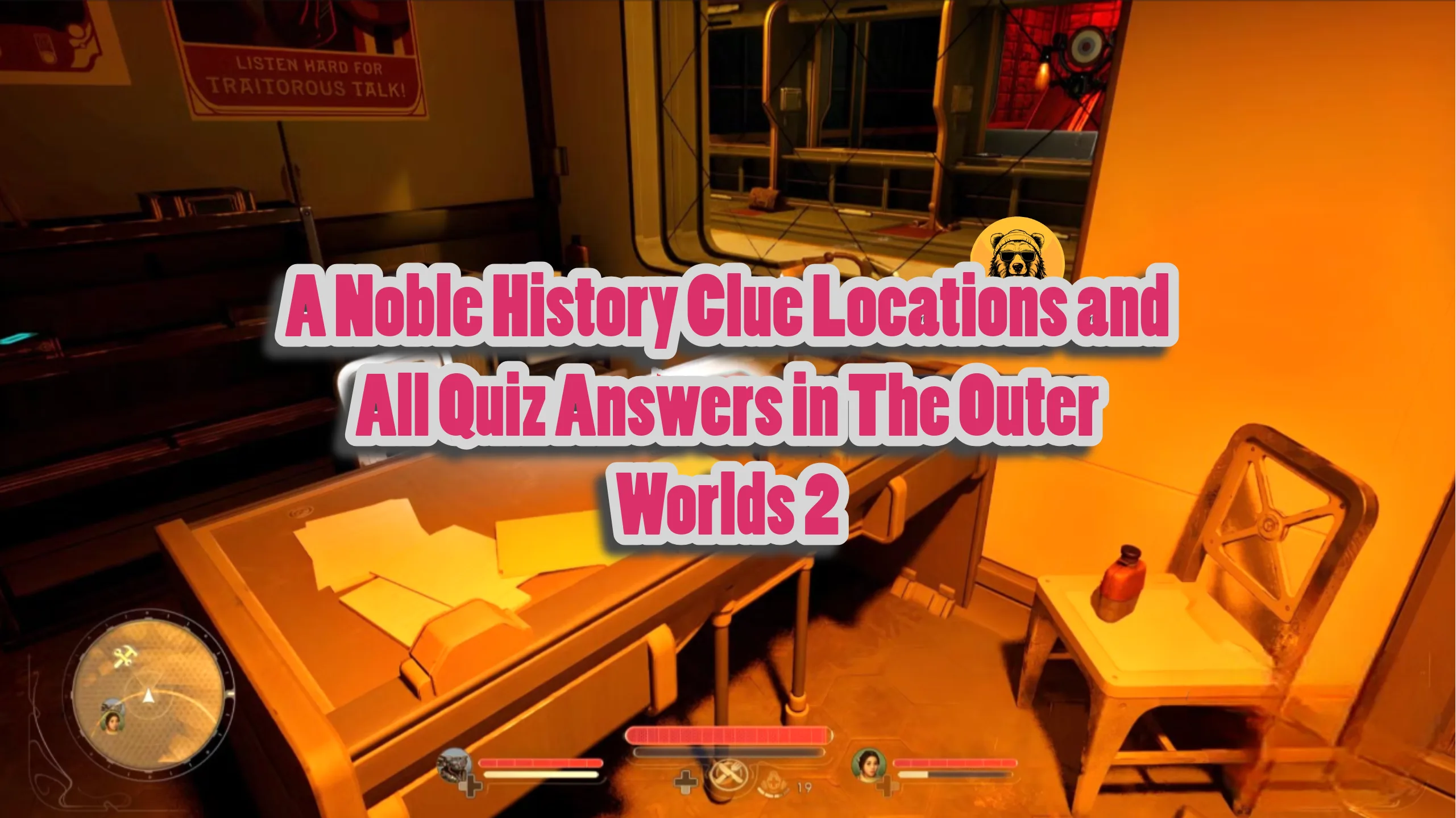 A Noble History Clue Locations and All Quiz Answers in The Outer Worlds 2