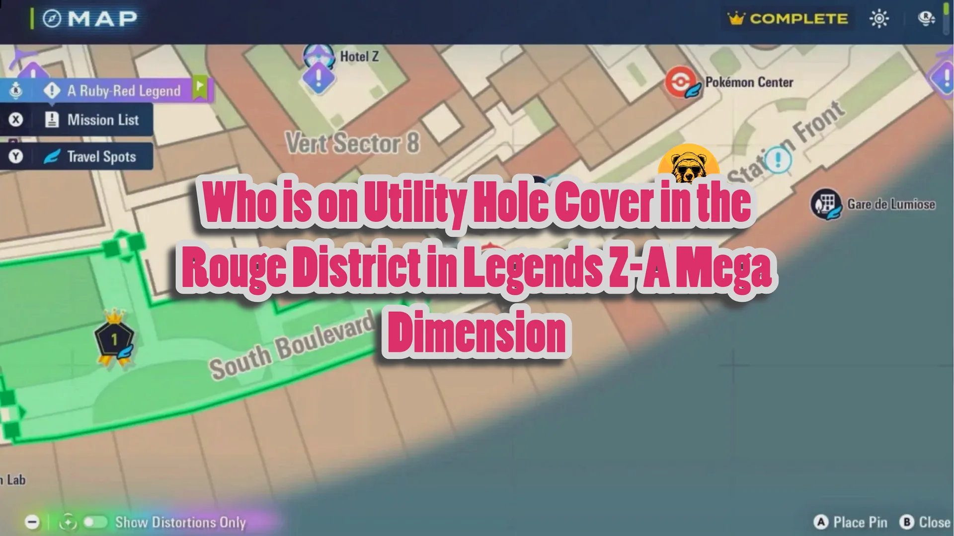 Which Pokemon is on Utility Hole Cover in the Rouge District in Legends ...
