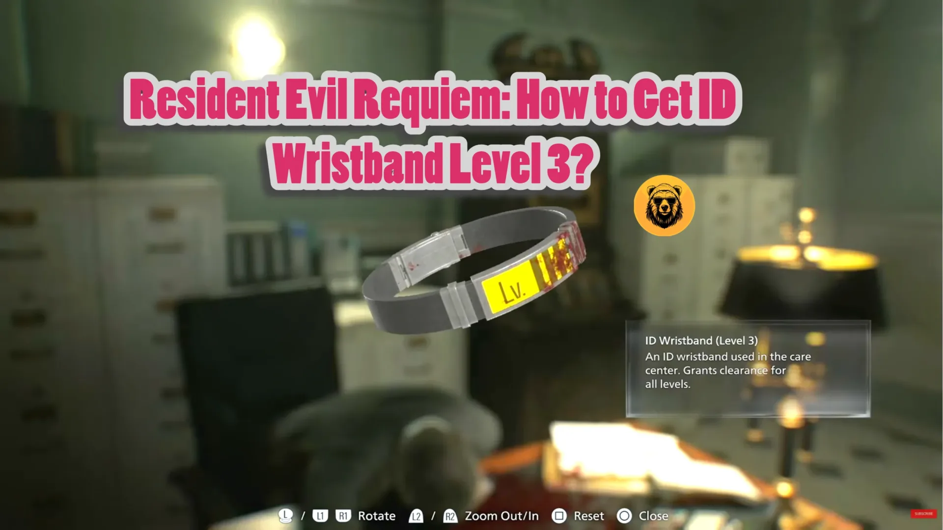 Resident Evil Requiem ID Wristband Level 3 Location